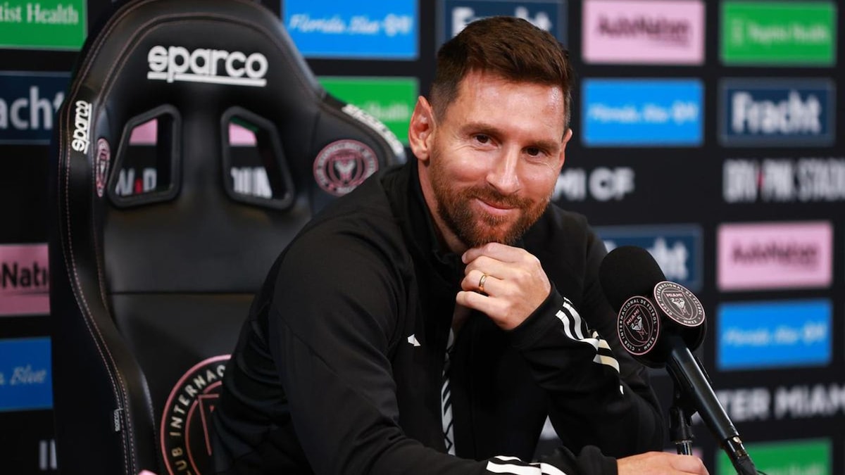 Messi held his first press conference as a player for Inter Miami
