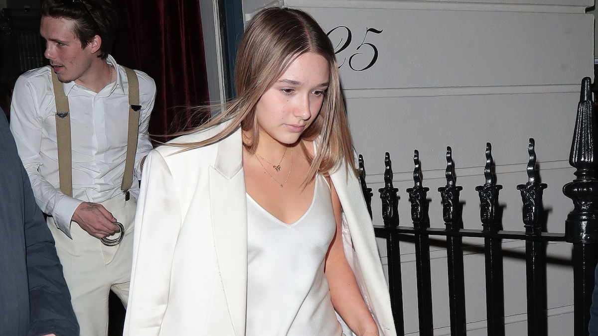 Harper Beckham shows how she fills her eyebrows with subtle gel strokes