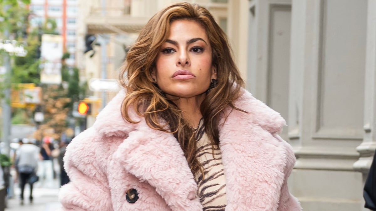 Eva Mendes' latest glamorous looks include animal print, bold makeup ...