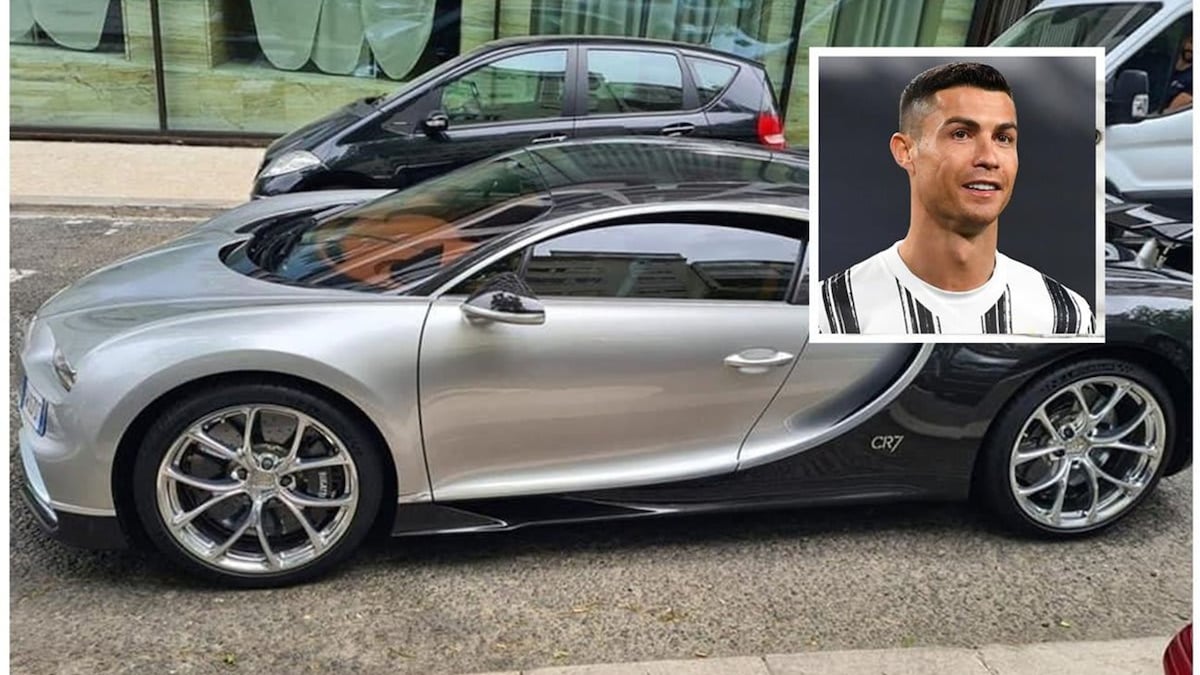 Cristiano Ronaldo spotted driving his Bugatti Chiron in Lisbon