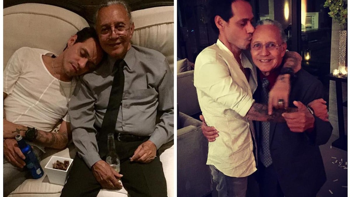 The sweetest moments between Marc Anthony and his father