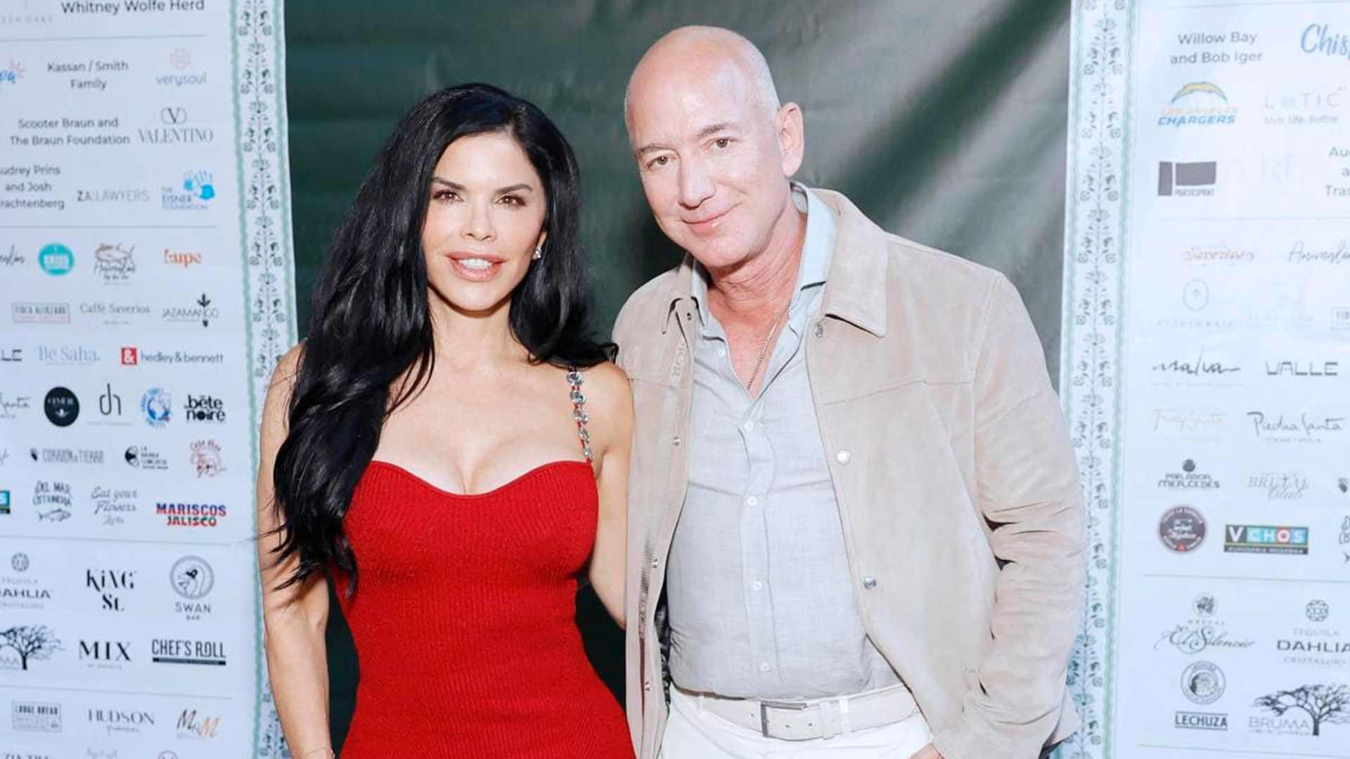 Jeff Bezos, Lauren Sanchez & her son Nikko attend Art Basel