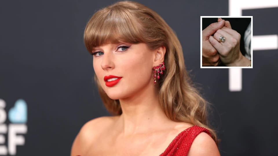 Taylor Swift’s engagement ring details: Oval diamond, gold band, and ...