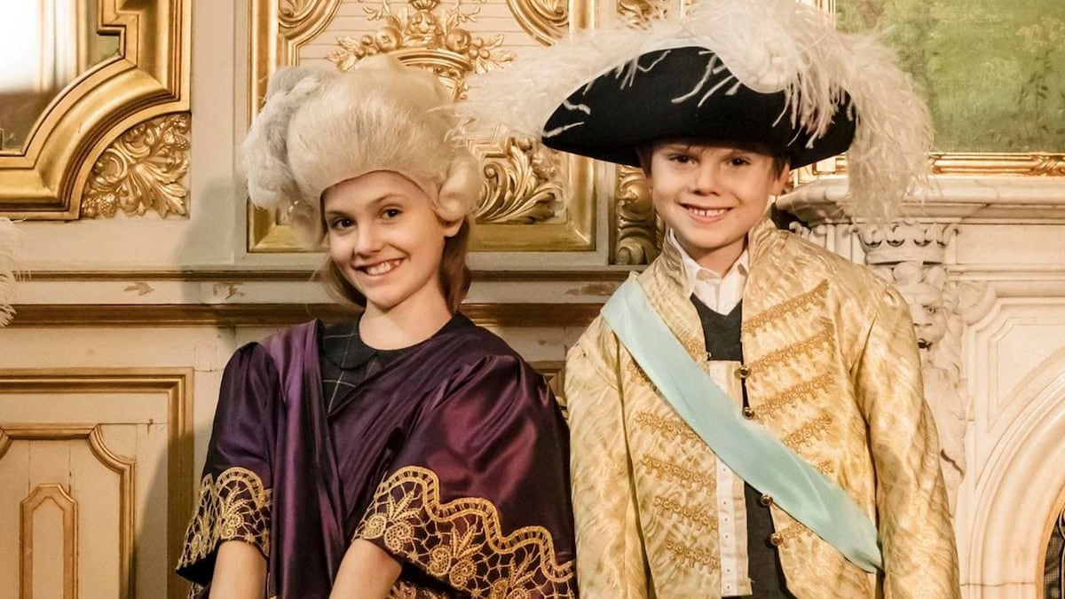Princess Estelle and Prince Oscar try on costumes before ballet ...