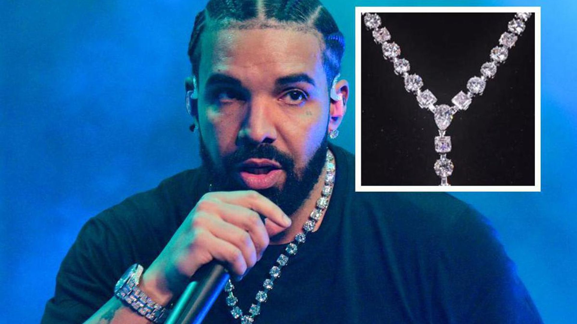 Drake’s new diamond necklace is made from 42 engagement rings he once ...