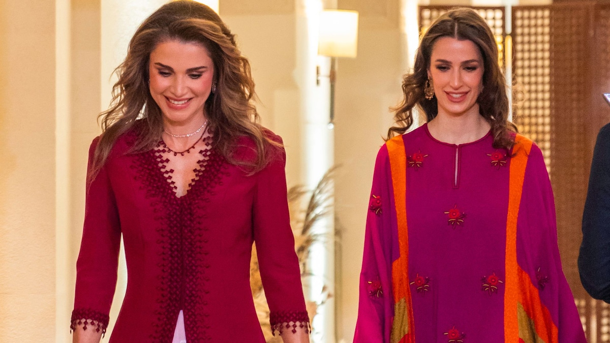 Queen Rania and daughter-in-law Princess Rajwa make stylish duo out in ...