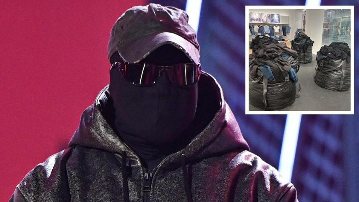 Kanye West’s Yeezy GAP line is being displayed in trash bags