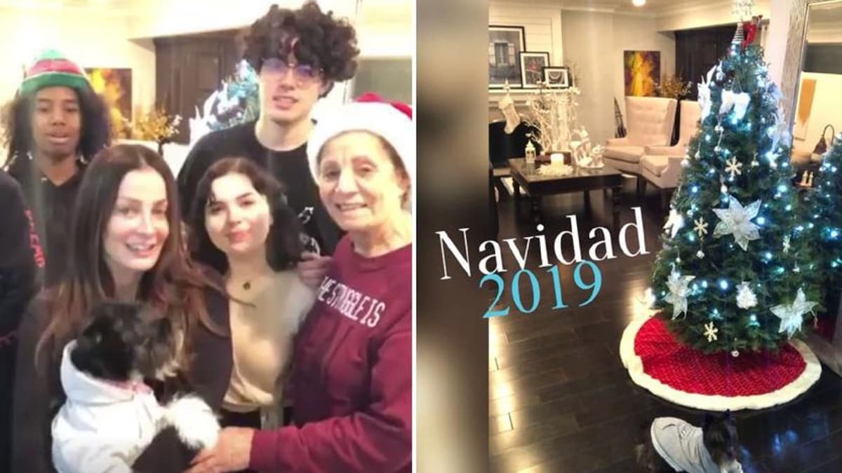 Marc Anthony’s son kisses girlfriend during family Xmas tradition