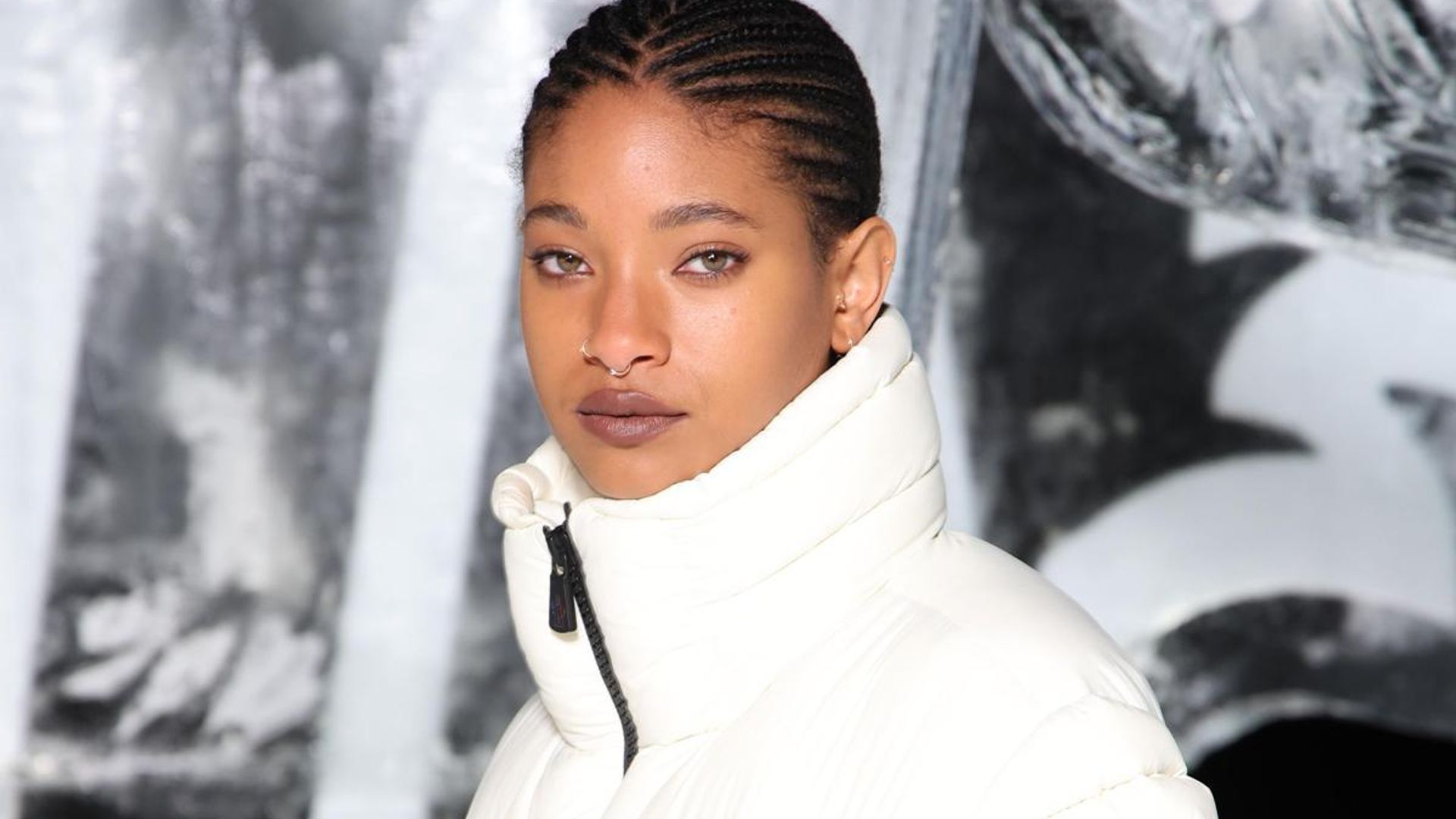 Willow Smith looks cozy in cropped jeans and chunky scarf in Malibu