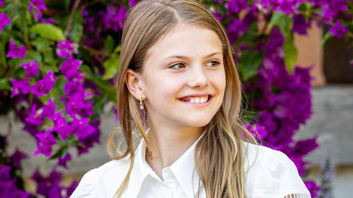 Princess Estelle looks every inch a Princess in stunning tulle gown