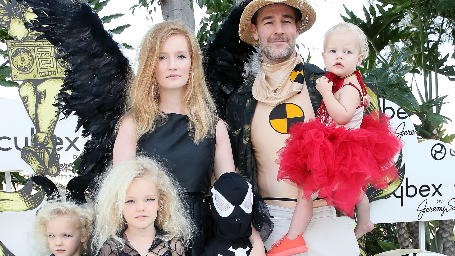 James Van Der Beek uses a golf cart to trick-or-treat with Kids amid ...