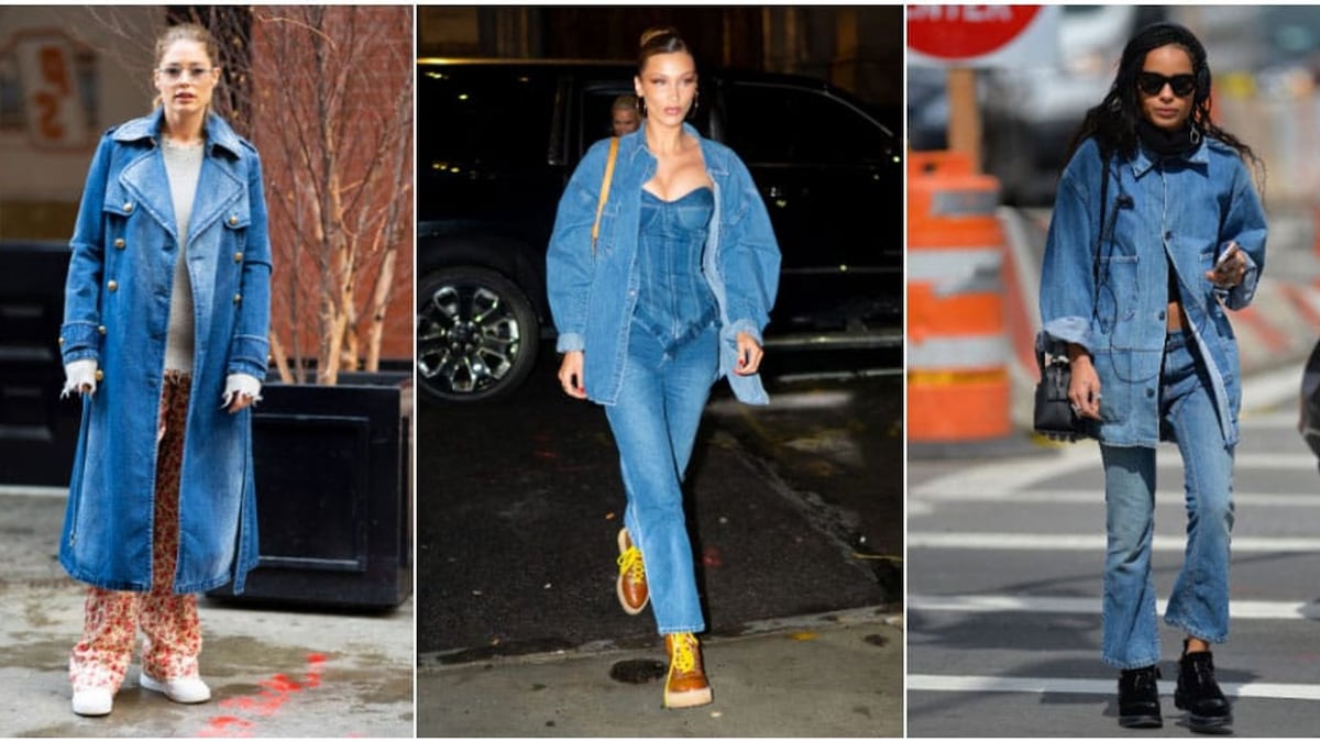 How to style and rock double denim like a celebrity