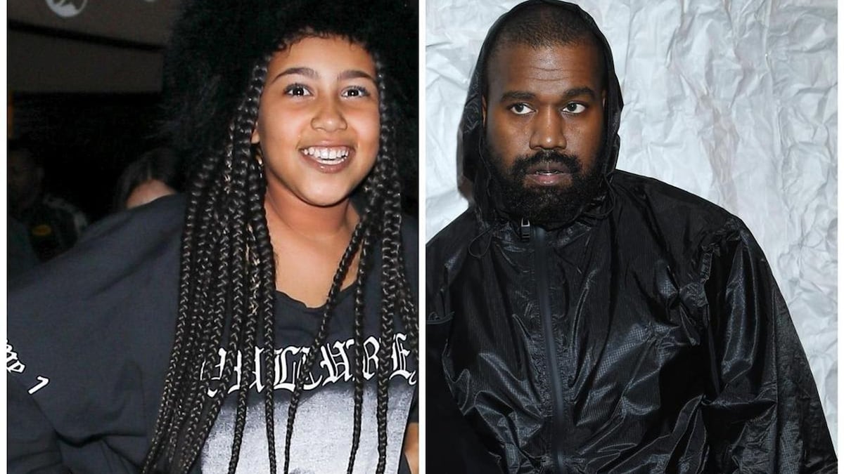 Kanye West brings his daughter North West to the stage to perform their ...