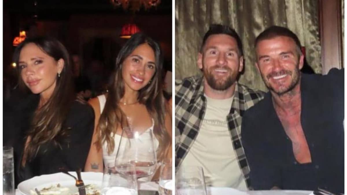 The Beckhams and Messis go out for a family dinner in Miami