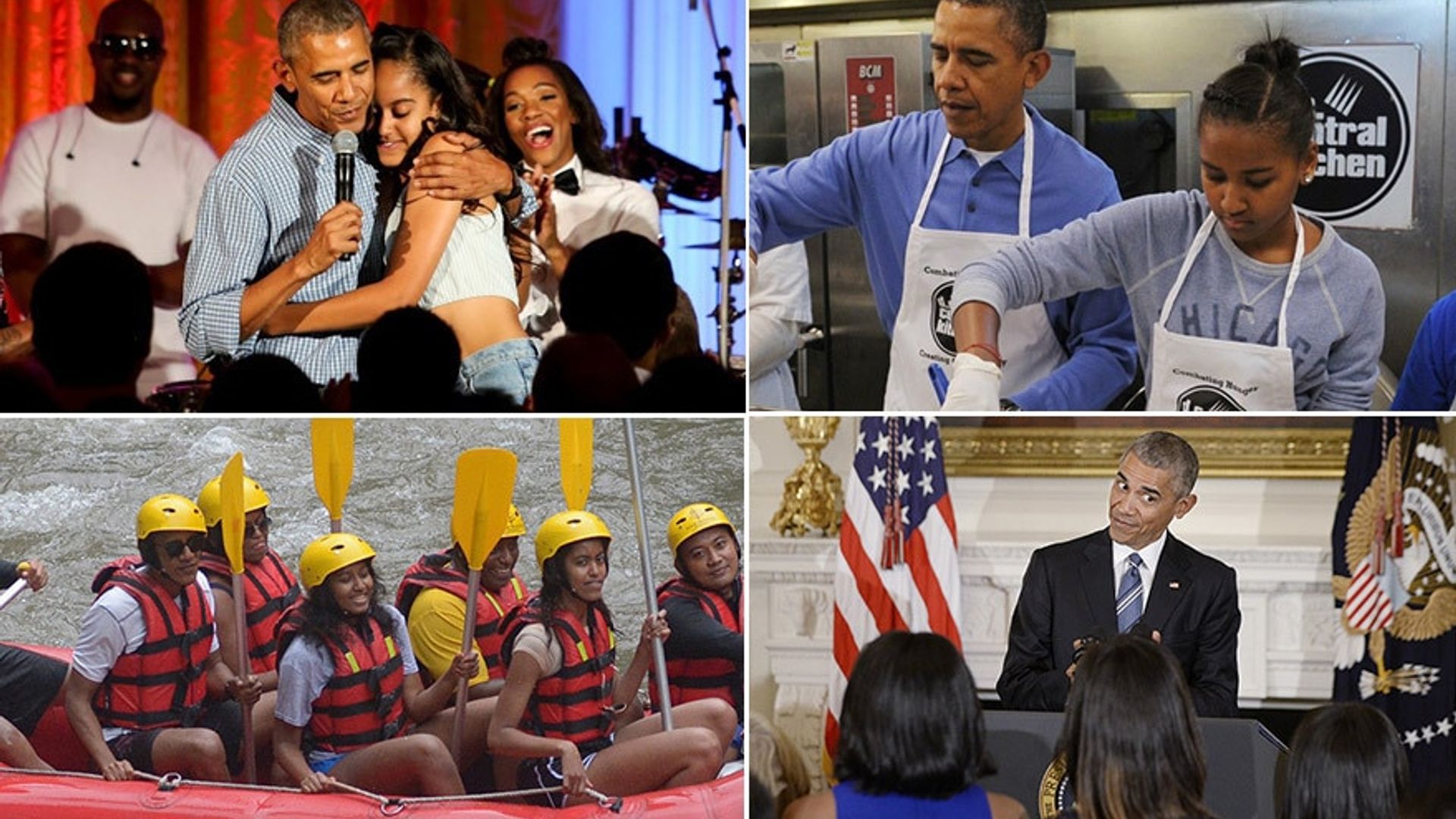 Barack Obama's sweetest moments with daughters Malia and Sasha: Photo ...