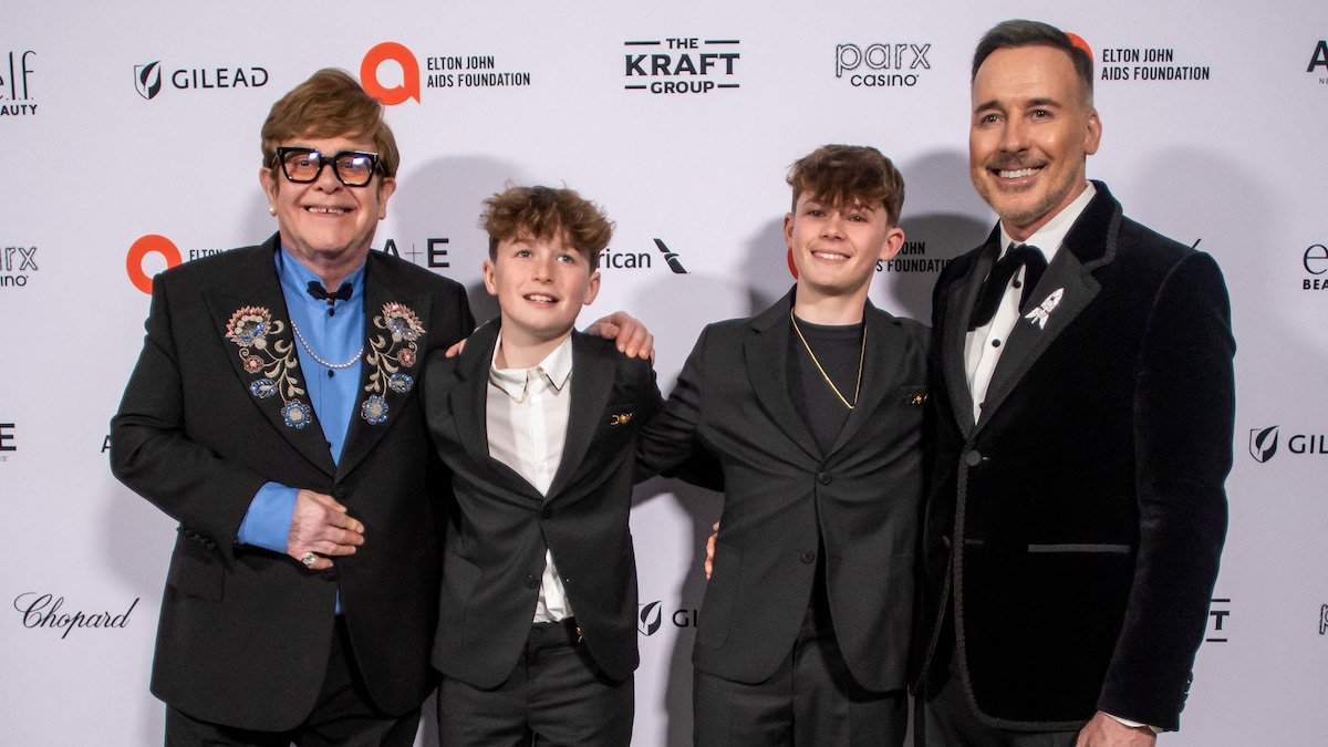 Elton John’s sons Zachary and Elijah make rare public appearance with ...