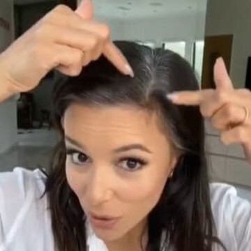 Eva Longoria’s hair tutorial for covering gray roots