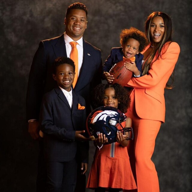 Ciara, Russell Wilson and the kids radiate in Broncos colors