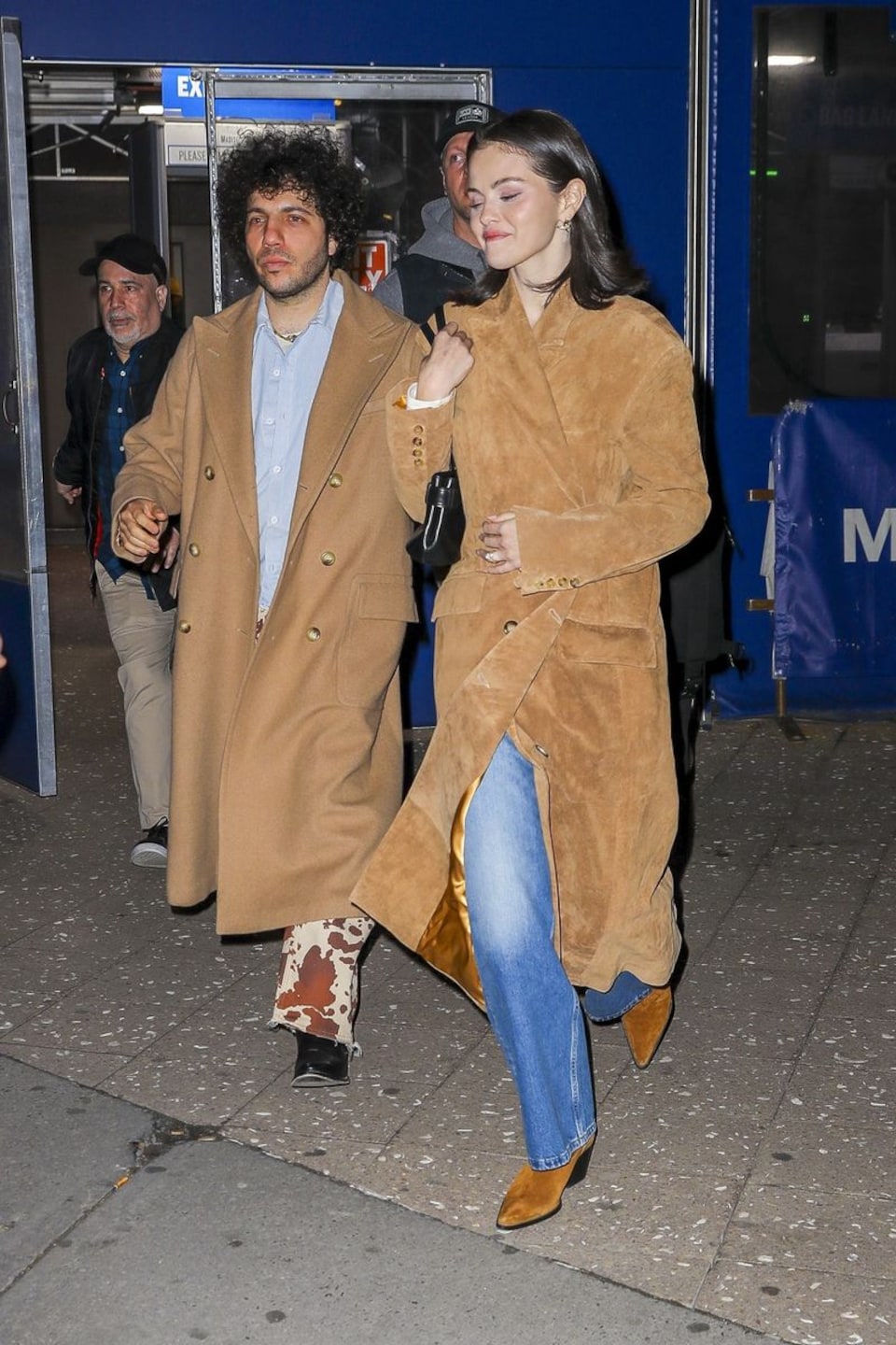 Selena Gomez and Benny Blanco wear coordinated cowboy core courtside looks
