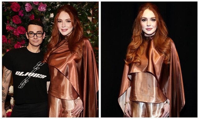 Lindsay Lohan supports siblings at NYFW: Check out her stunning silk outfit