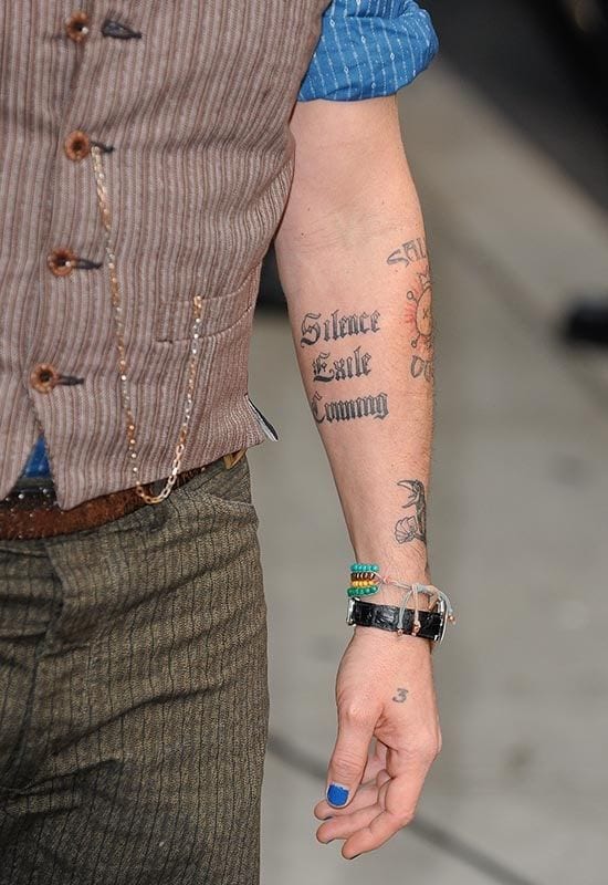 johnny depp tattoos back
