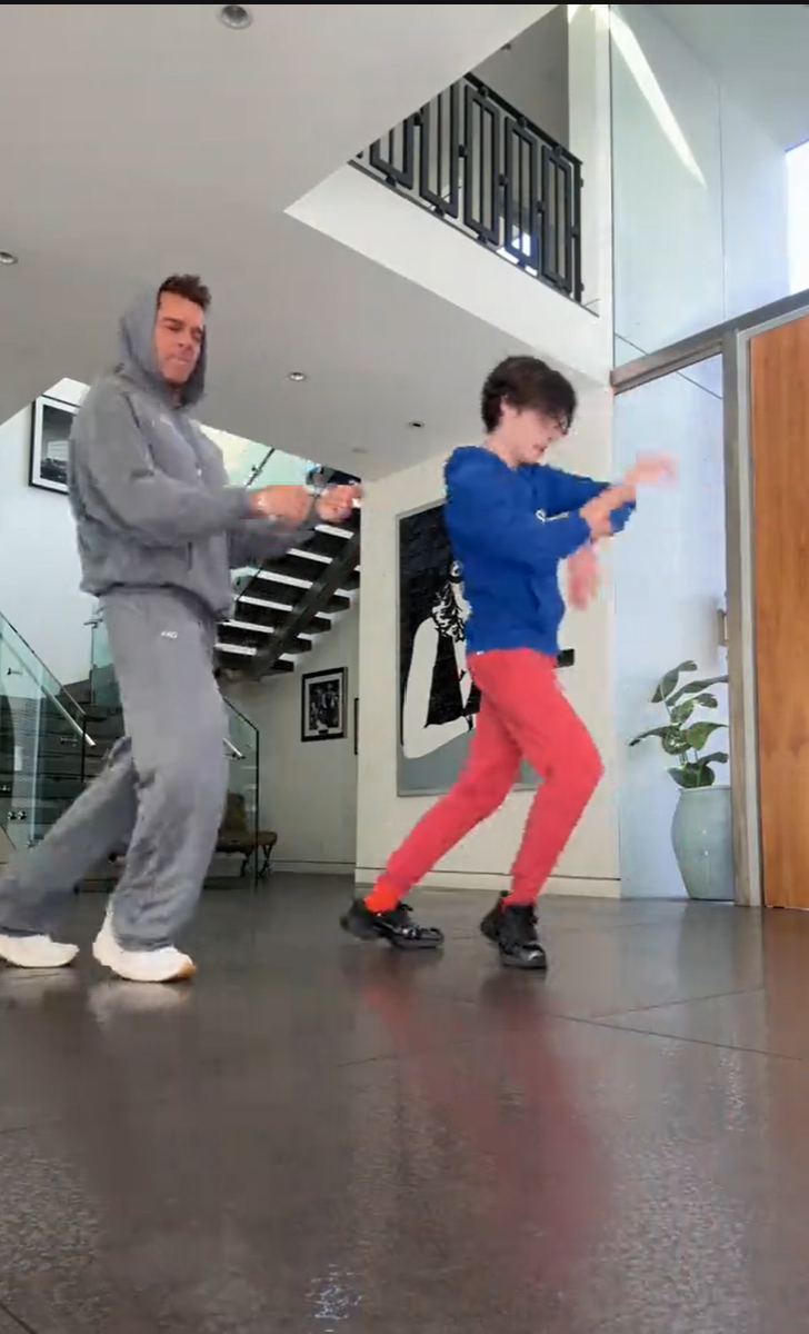Ricky Martin and his son Valentino have a dance-off in new TikTok video