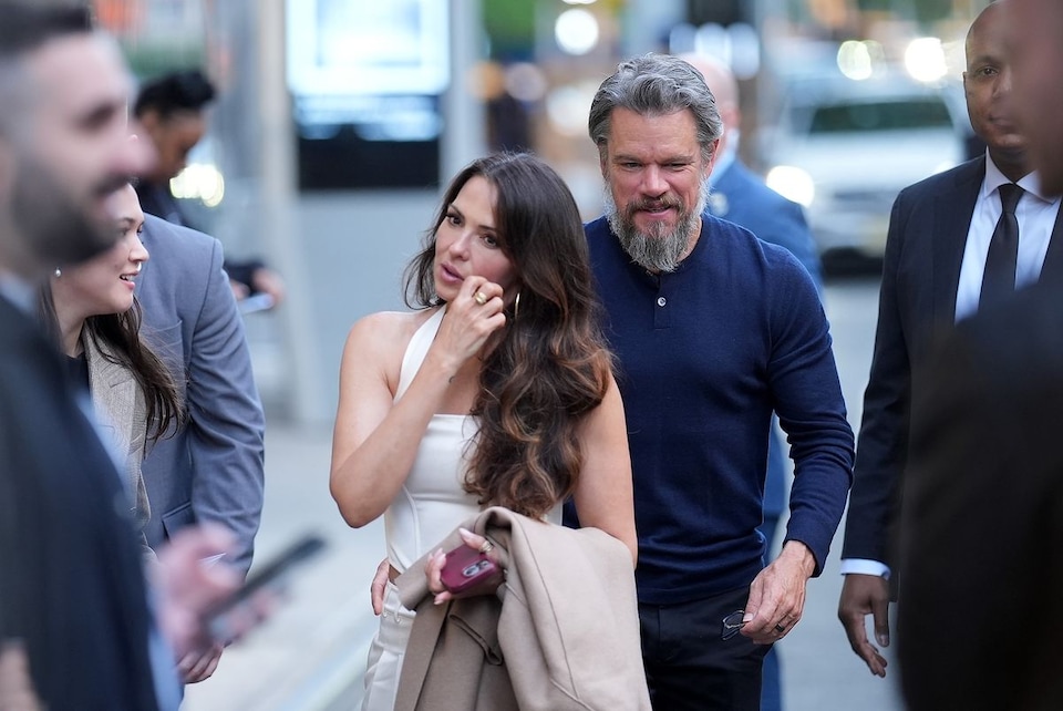 Matt Damon and his grey beard steal the show on the red carpet with ...