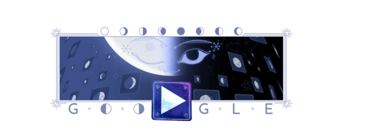 Google Doodle celebrates the half moon with a fun game