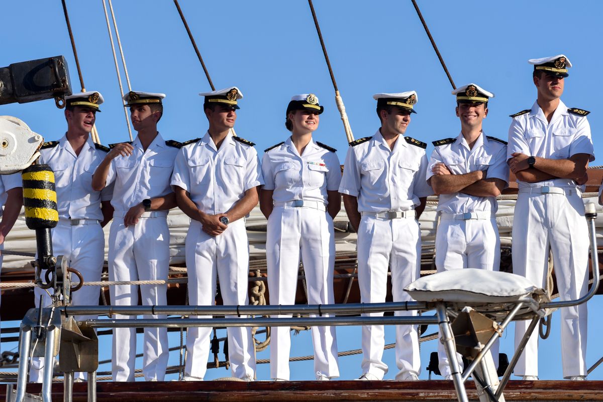 Princess Leonor arrives in Montevideo, Uruguay, aboard the Elcano after ...