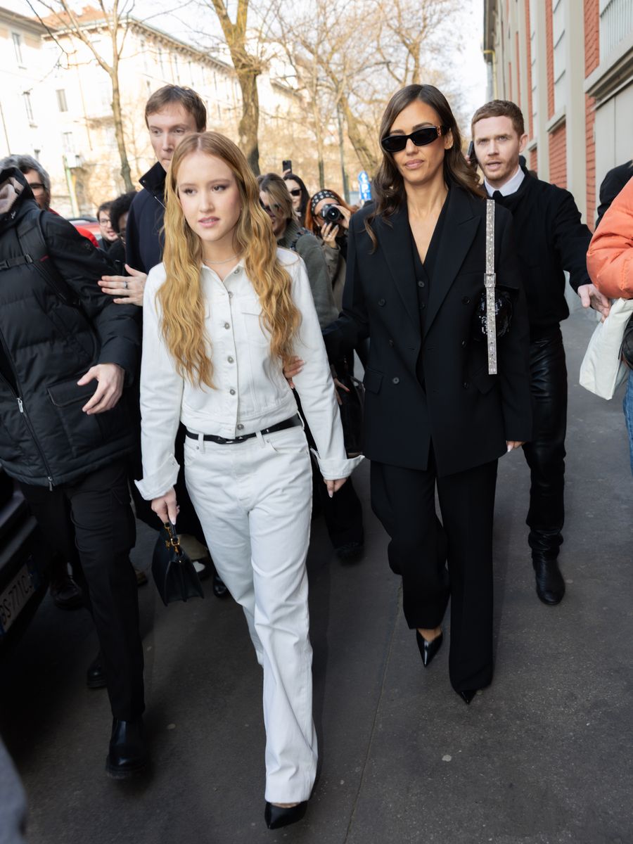 Jessica Alba turns heads at Milan Fashion Week with daughter Haven Warren