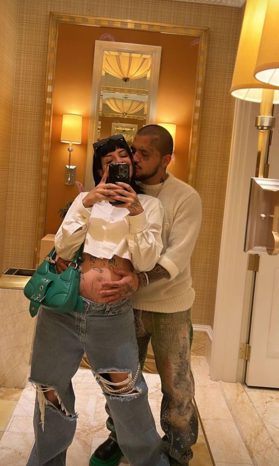 Cazzu shares new photos of her prominent baby bump!