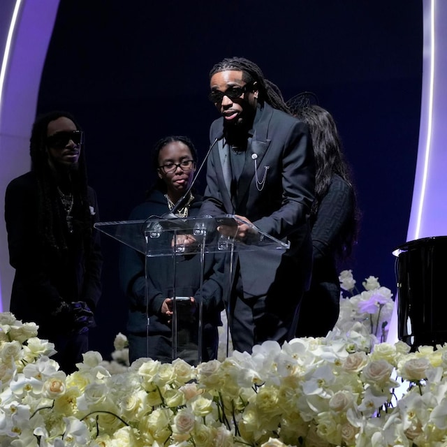 Cardi B, Offset, and Quavo gathered at Takeoff’s funeral
