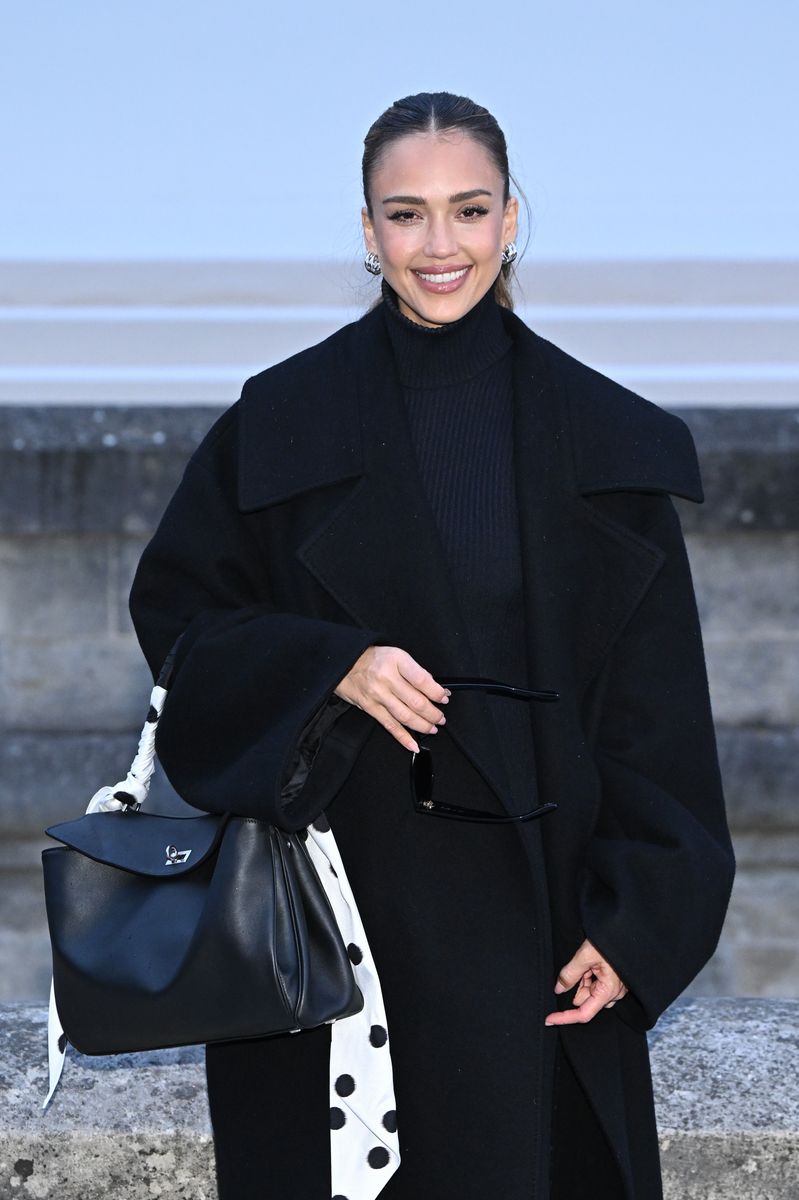 Jessica Alba stepped out in lace lingerie and coat dress: Her latest ...