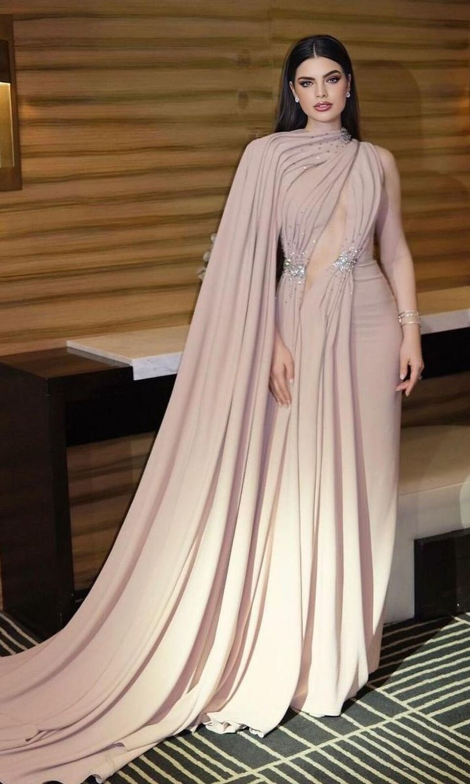 Nadia Ferreira radiates once again at Miss Universe in an elegant look