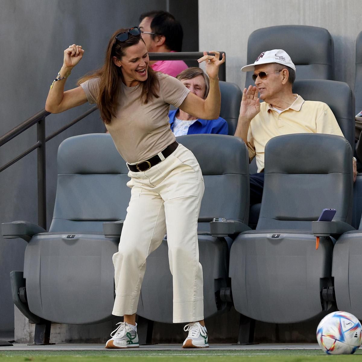 Jennifer Garner and Seraphina Affleck watch Angel City FC