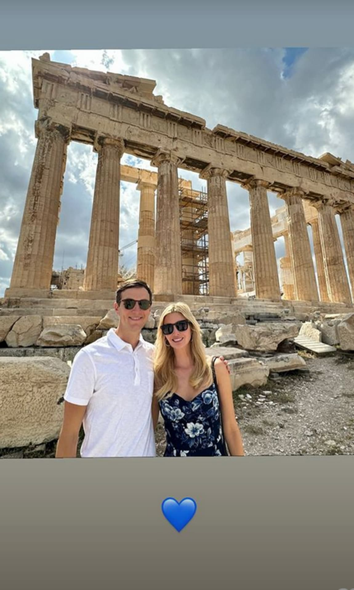 Ivanka Trump and Jared Kushner on a romantic trip to Greece