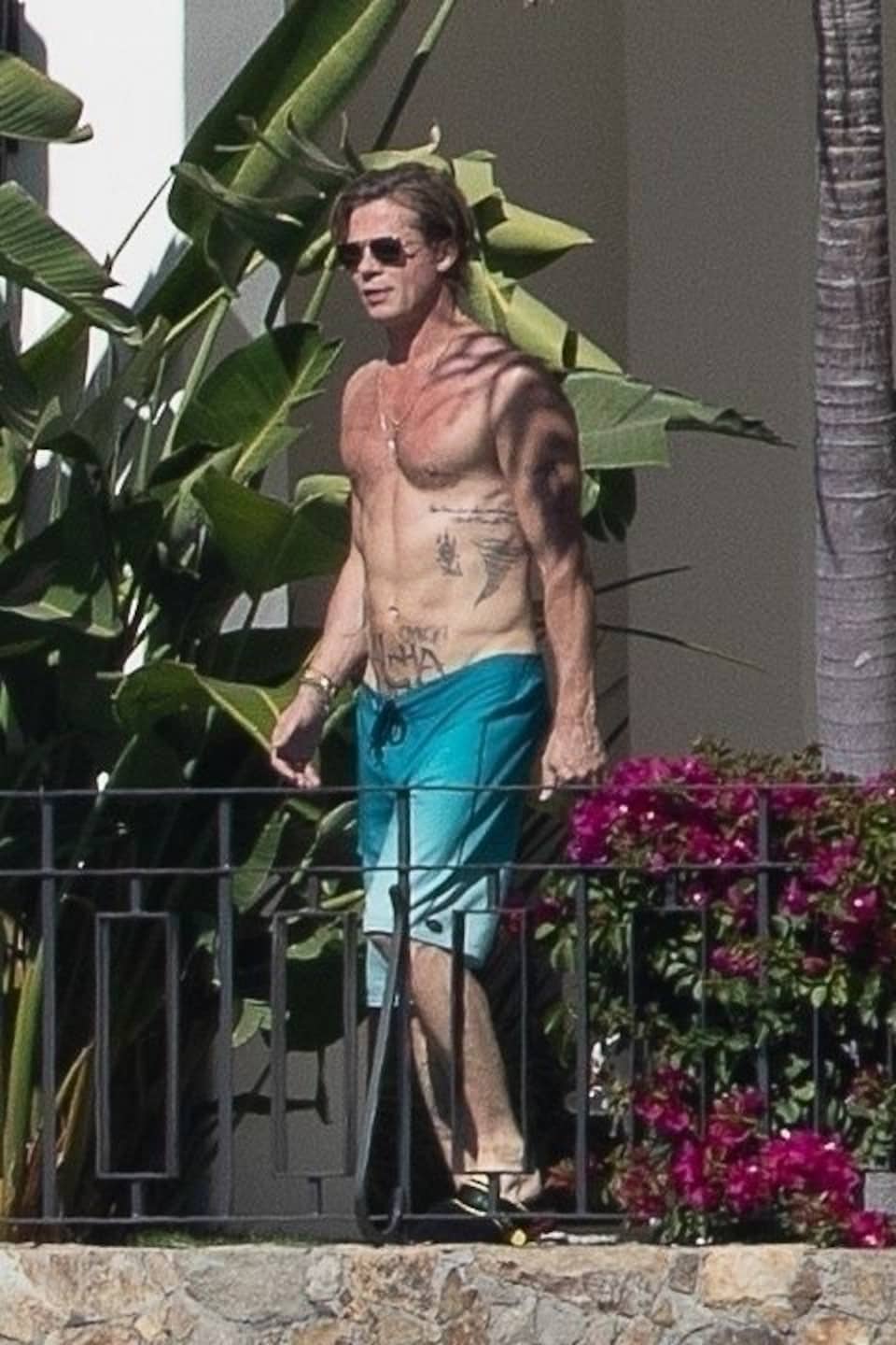 Brad Pitt goes shirtless in ‘F1,’ showing off his impressive tattoo ...