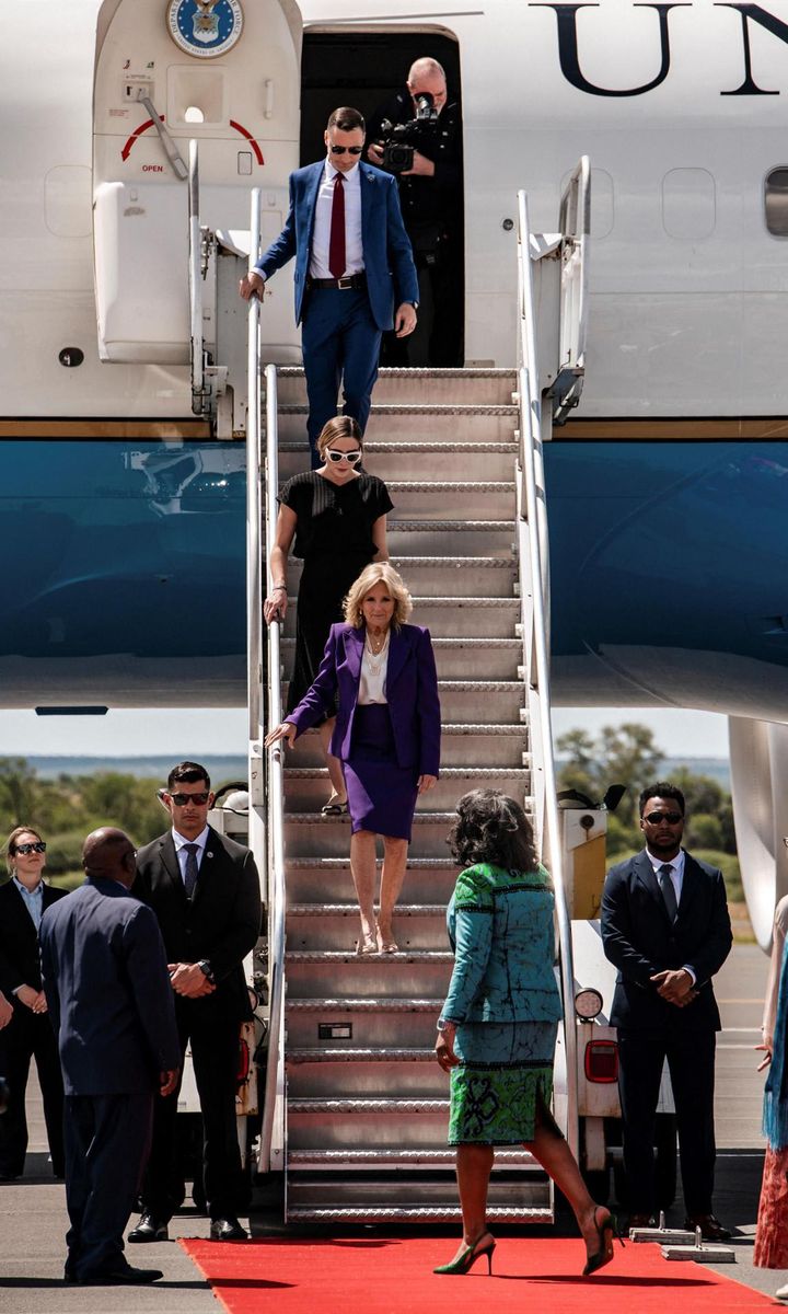 First Lady Dr. Jill Biden travels to Africa with granddaughter Naomi Biden