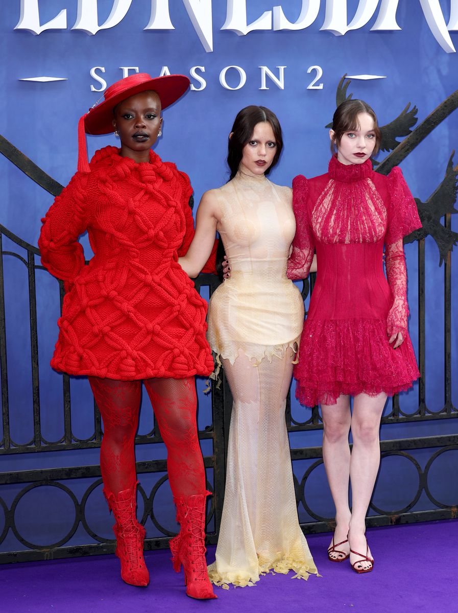 Jenna Ortega wears see-through latex gown and gothic glam for ...