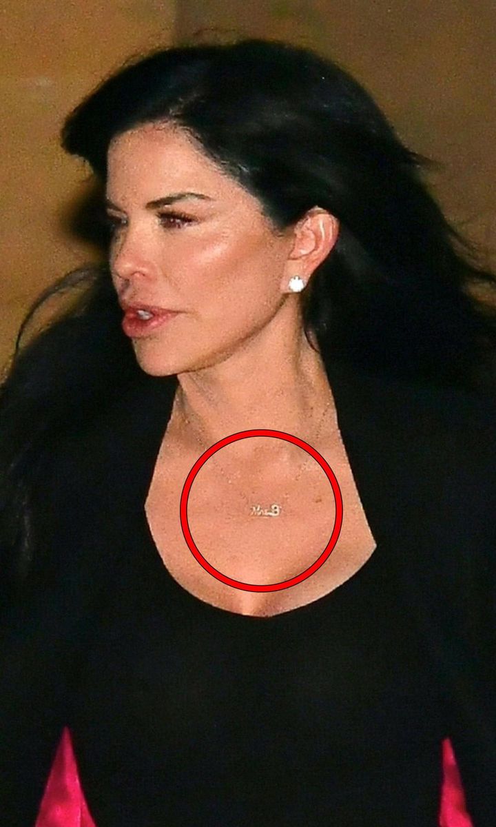 Lauren Sanchez wears Mrs. B bling while out with Jeff Bezos