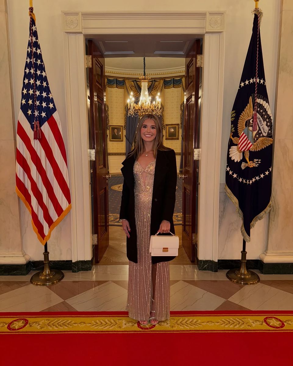 Kai Trump dazzled in two sparkling gowns celebrating her grandfather ...