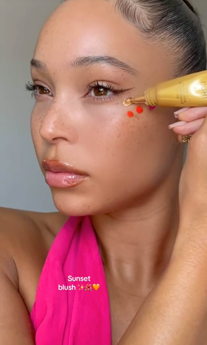Sunset Blush is the 2024 summer go-to makeup look