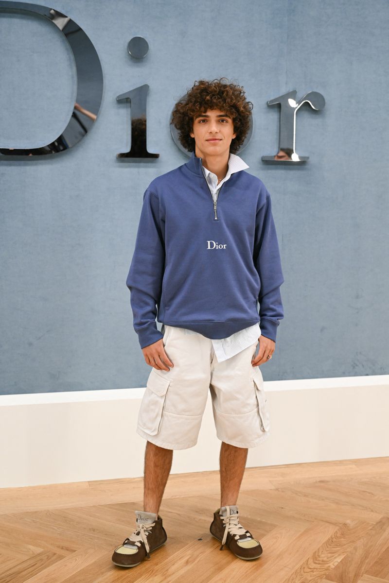 Matthew McConaughey's son Levi attends his first show at Men's Fashion ...