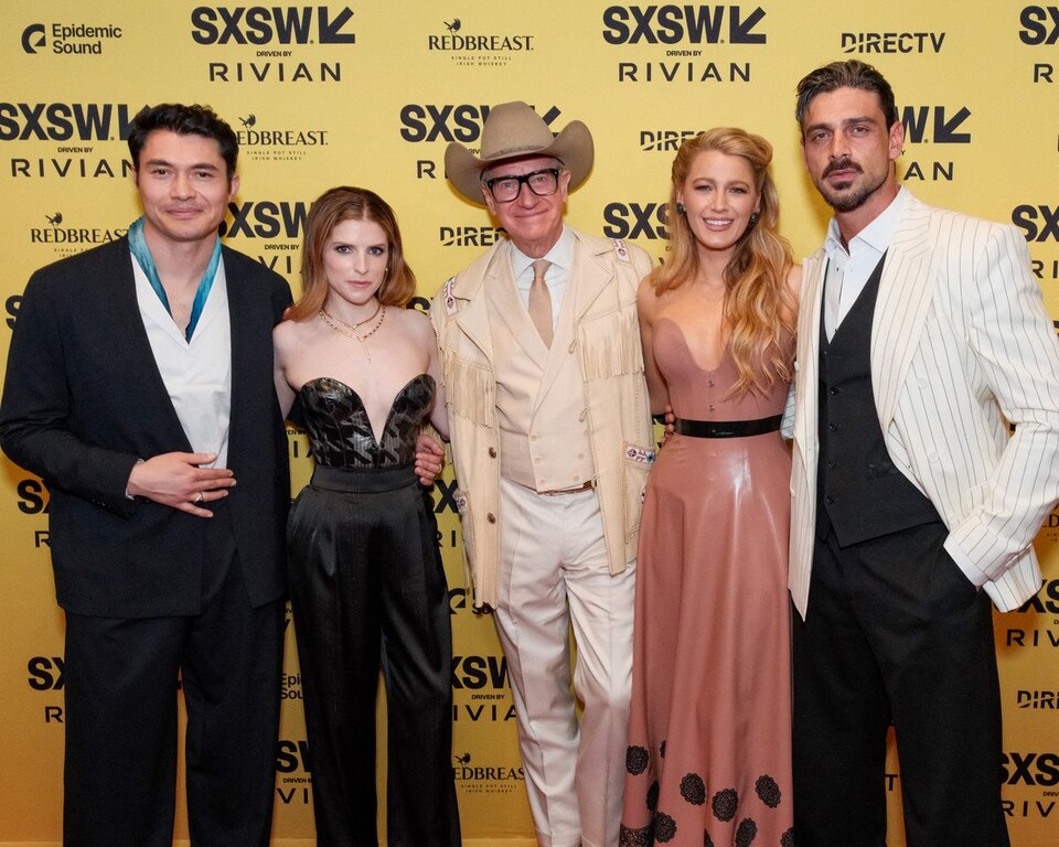 Blake Lively wears nude latex dress for her first movie premiere amid ...