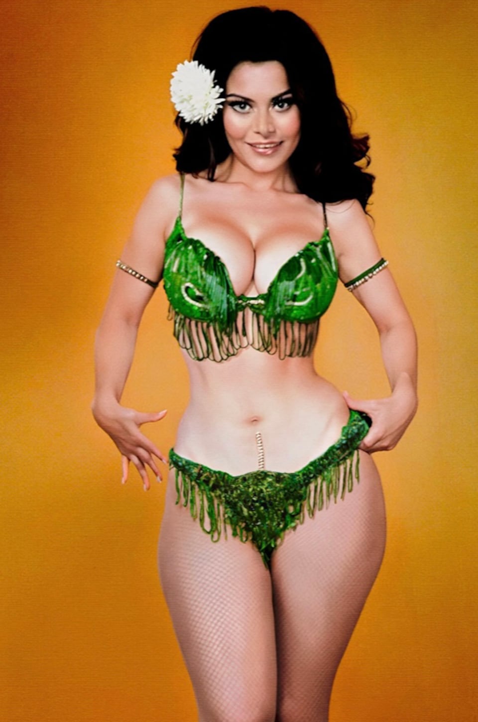 Karol G turns heads in vintage bikini once worn by 1970s vedette Rossy Mendoza