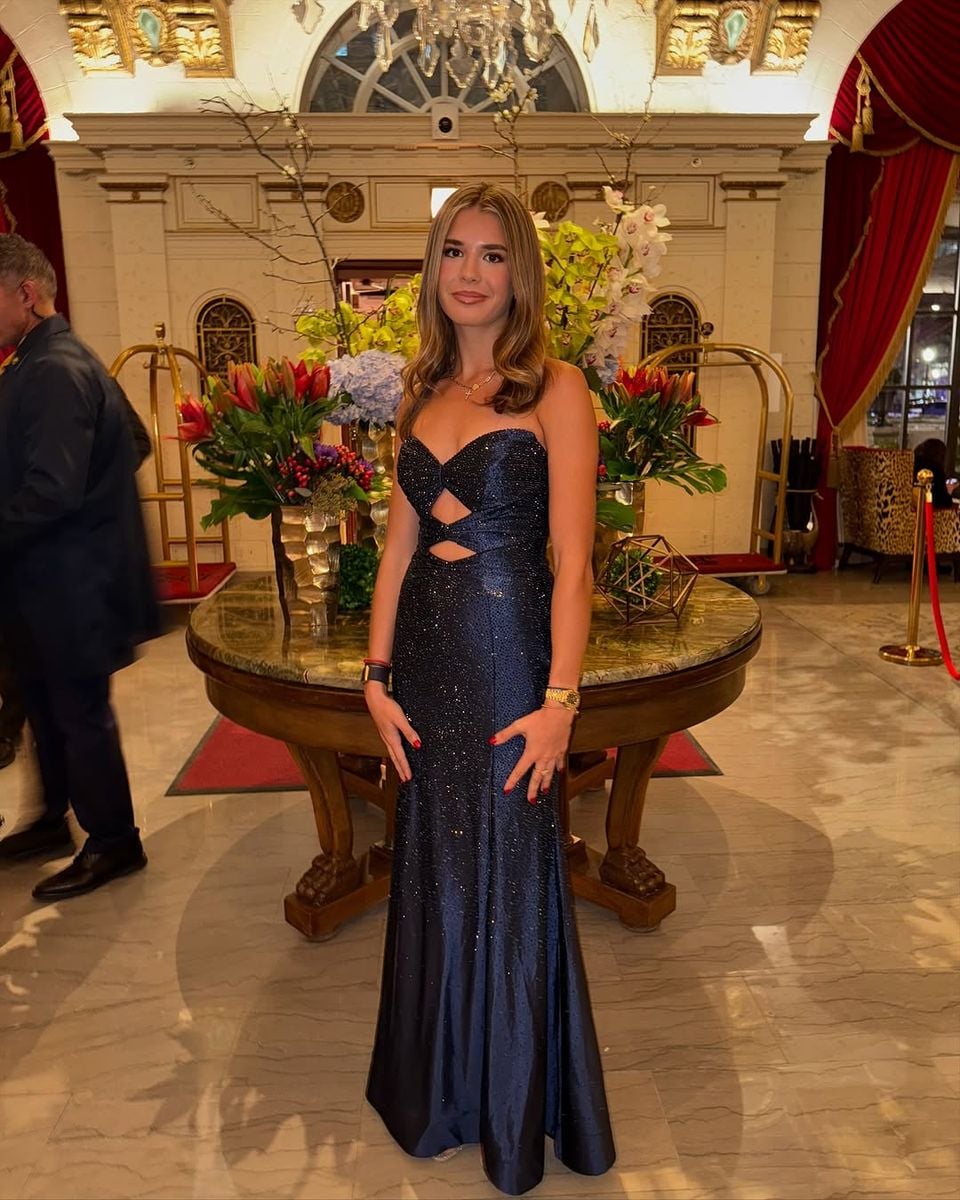 Kai Trump dazzled in two sparkling gowns celebrating her grandfather ...