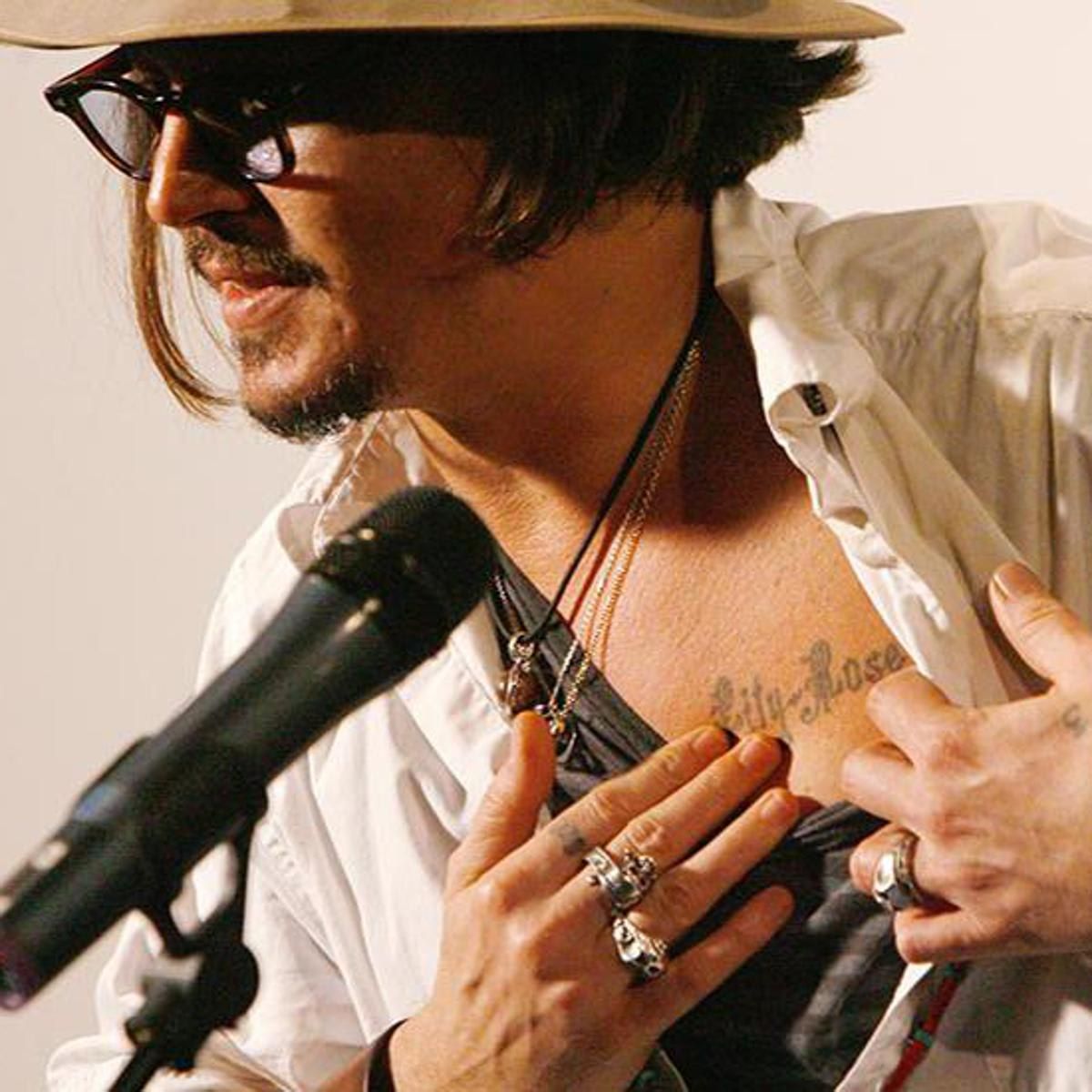 Johnny Depp's tattoos tell the story of his life