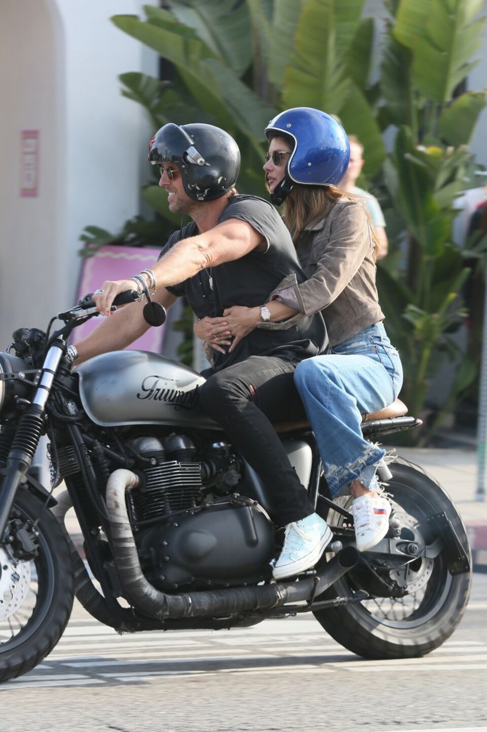 Alessandra Ambrosio’s motorcycle moment with Buck Palmer screams summer romance