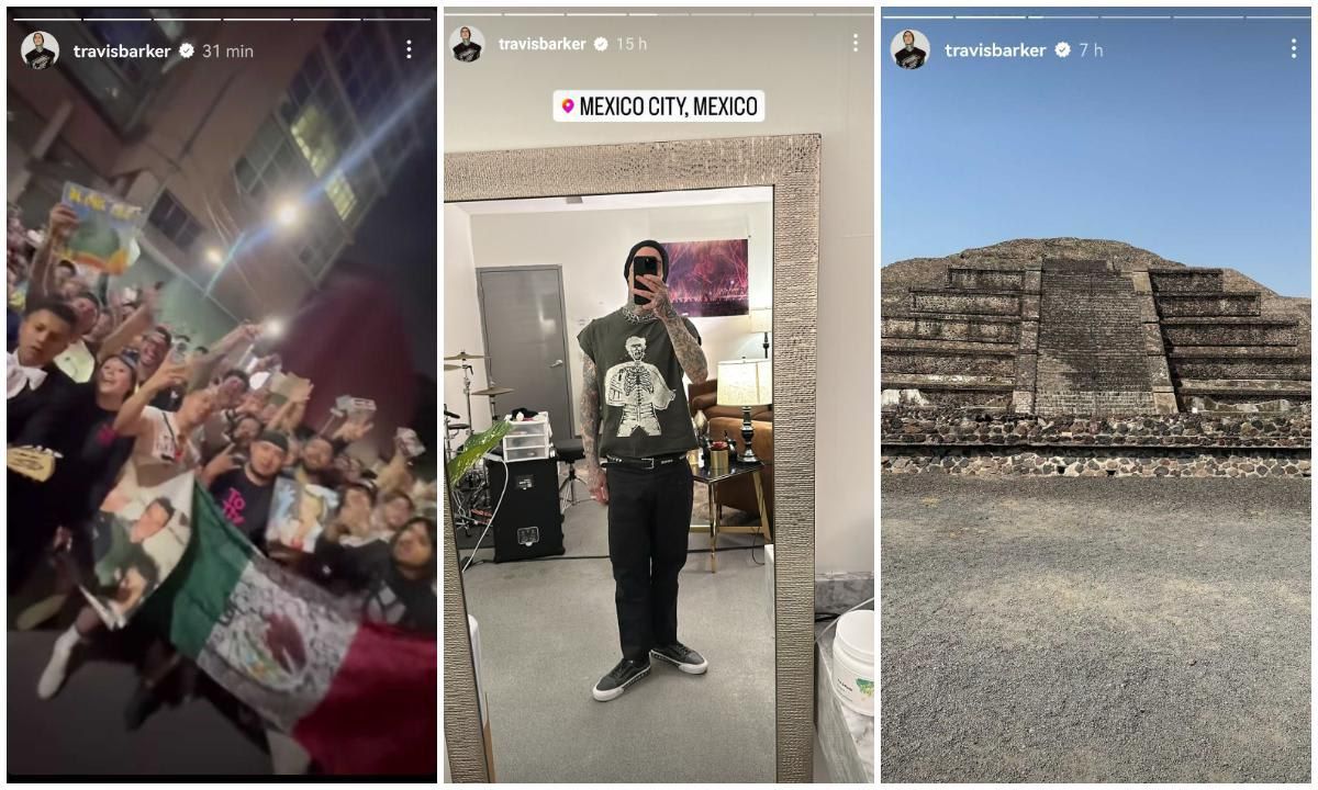 Travis Barker was welcomed in Mexico with mariachis