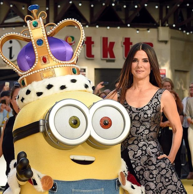 Sandra Bullock hits the 'Minions' premiere — her first red carpet in ...